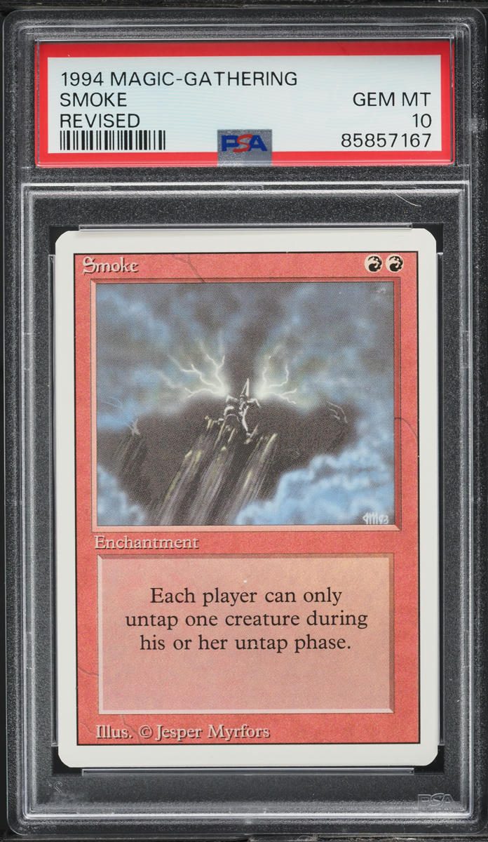 1994 Magic The Gathering MTG Revised Smoke PSA 10 GEM MINT on Fanatics ...