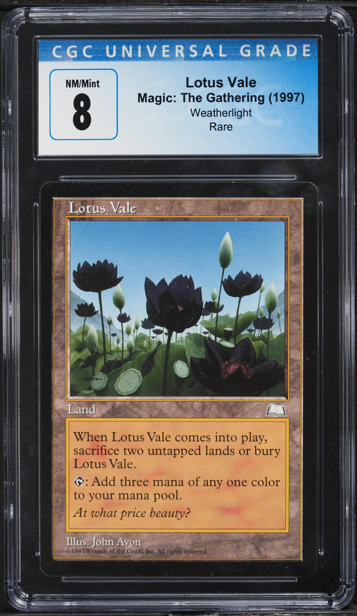 1997 Magic The Gathering MTG Weatherlight Lotus Vale CGC 8 NM-MT on ...