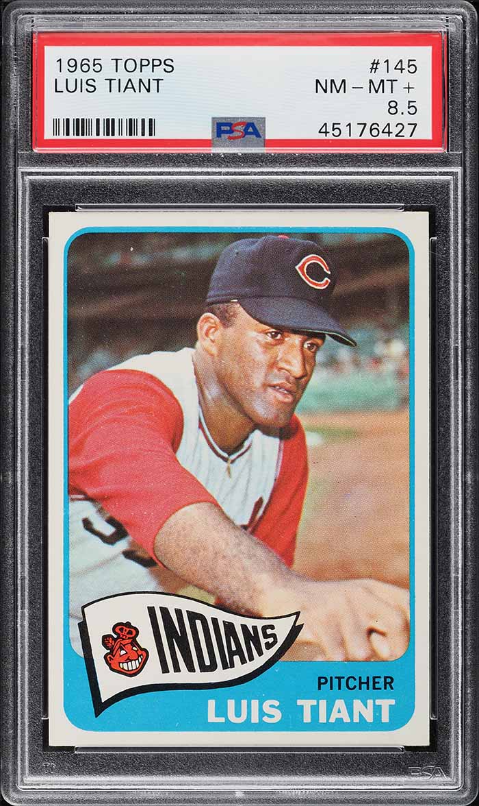 1965 Topps Luis Tiant ROOKIE #145 PSA 8.5 NM-MT+ on Fanatics Collect