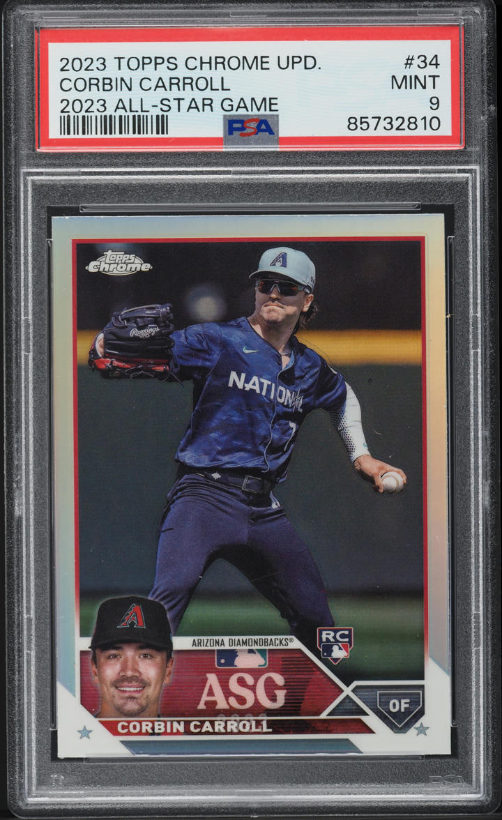 2023 Topps Chrome Update All-Star Game Corbin Carroll ROOKIE #ASGC34 PSA 9 MINT on Fanatics Collect