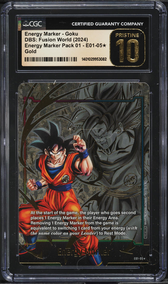 2024 Dragon Ball Super Fusion World Pack Gold Energy Marker Goku CGC 10 PRISTINE on Fanatics Collect