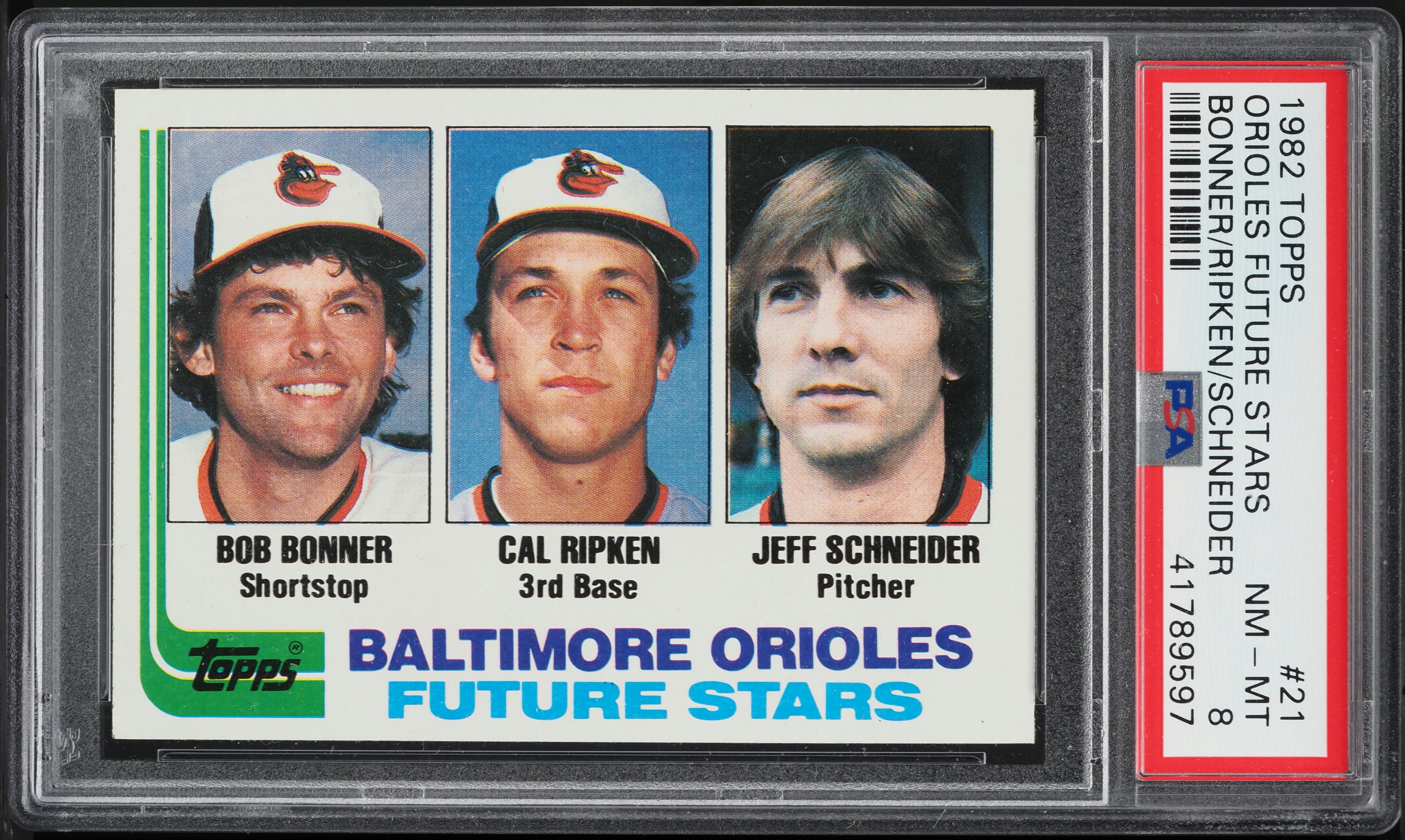 1982 Topps Cal Ripken Jr. ROOKIE #21 PSA 8 NM-MT on Fanatics Collect