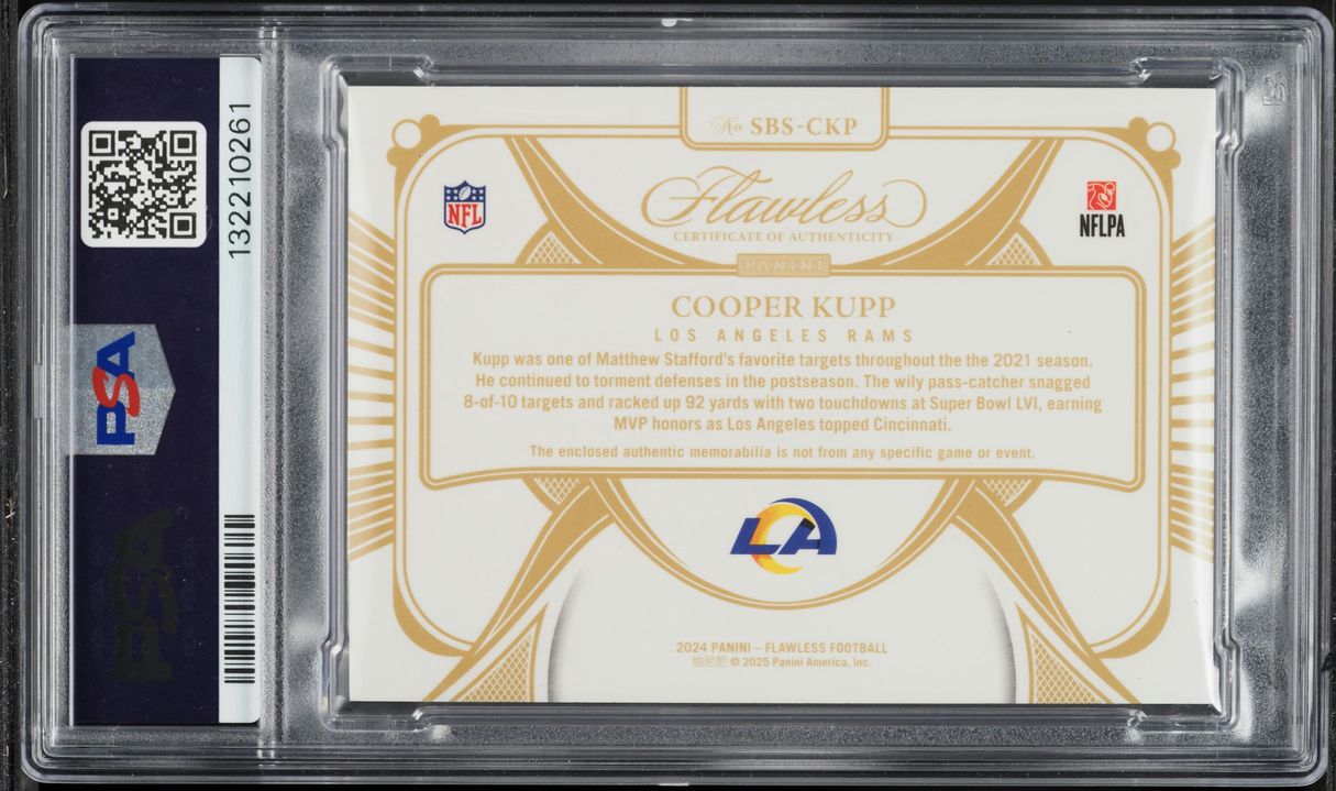 2024 Panini Flawless Super Bowl Emerald Cooper Kupp PATCH 5/5 #SBS-CKP ...