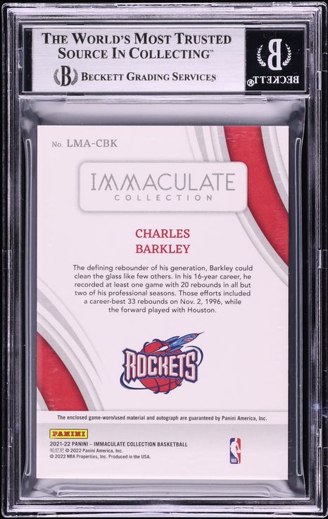 2021 Immaculate Collection Charles Barkley NBA LOGOMAN PATCH AUTO 1/1 ...
