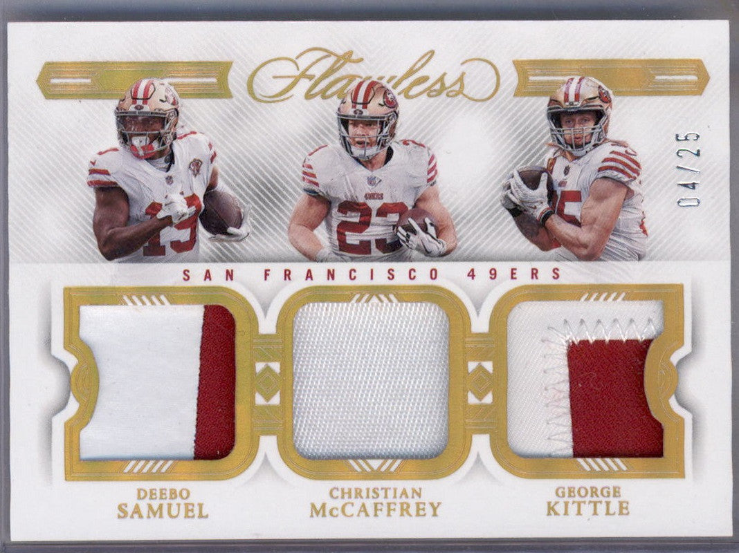 2022 Flawless Triple Patches Deebo Samuel Christian McCaffrey George ...