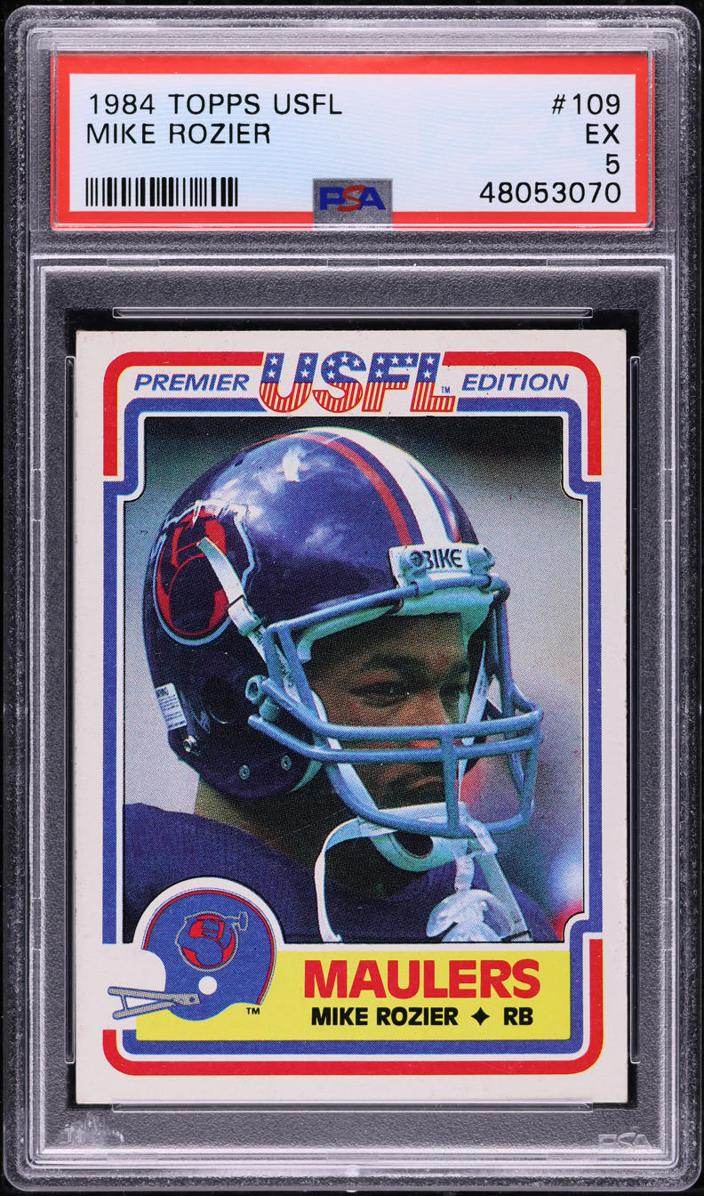 1984 Topps USFL Football Mike Rozier ROOKIE #109 PSA 5 EX on Fanatics ...
