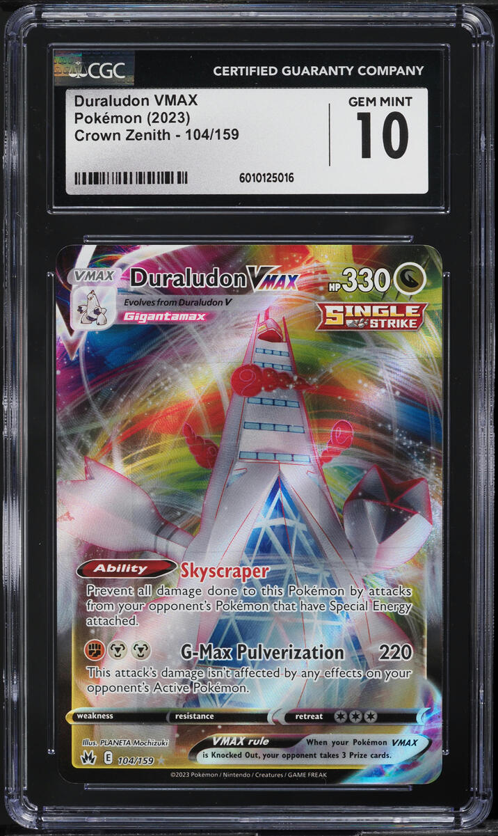 2023 Pokemon SWSH Crown Zenith Holo Duraludon VMAX #104 CGC 10 GEM MINT on Fanatics Collect