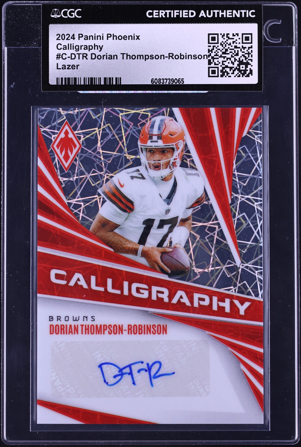 2024 Panini Phoenix Calligraphy Lazer Dorian Thompson-Robinson AUTO CGC ...