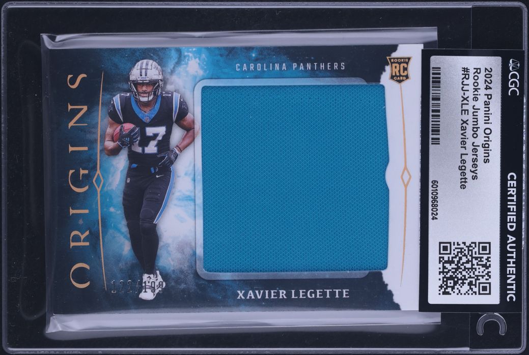 2024 Panini Origins Xavier Legette ROOKIE PATCH AUTO /199 #RJJ-XLE CGC ...