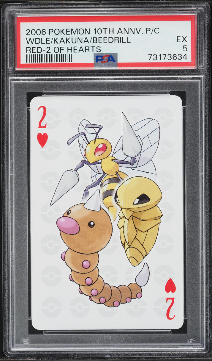 2006 Pokemon 10th Anniversary Playing Cards Red Deck Weedle Kakuna ...