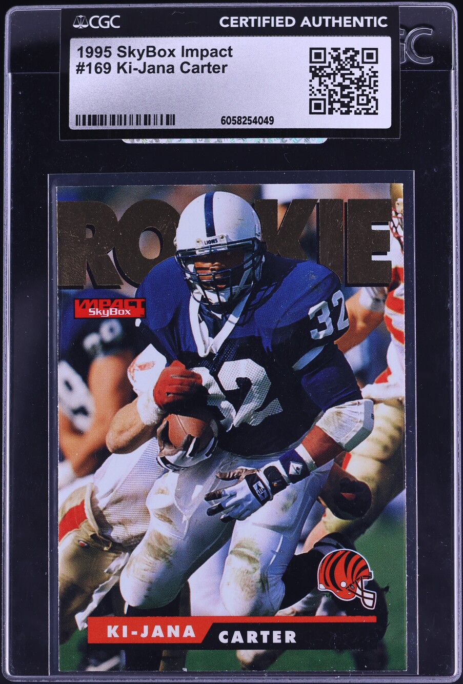 1995 Skybox Impact Ki-Jana Carter ROOKIE #169 CGC AUTH on Fanatics Collect
