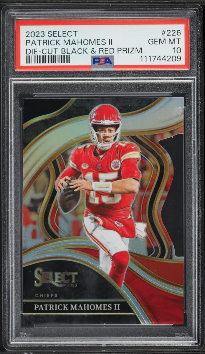 2023 Select Club Level Black Red Prizm Die-Cut Patrick Mahomes II #226 ...
