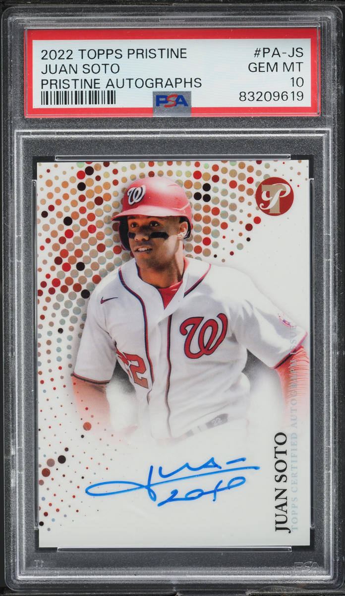 2022 Topps Pristine Juan Soto AUTO #PA-JS PSA 10 GEM MINT on Fanatics ...