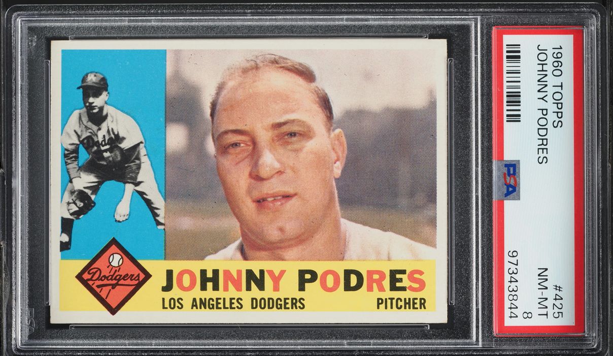 1960 Topps Johnny Podres #425 PSA 8 NM-MT on Fanatics Collect