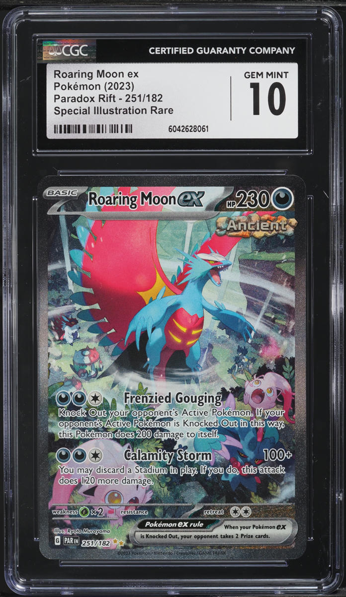2023 Pokemon SV Paradox Rift SIR Roaring Moon ex #251 CGC 10 GEM MINT ...