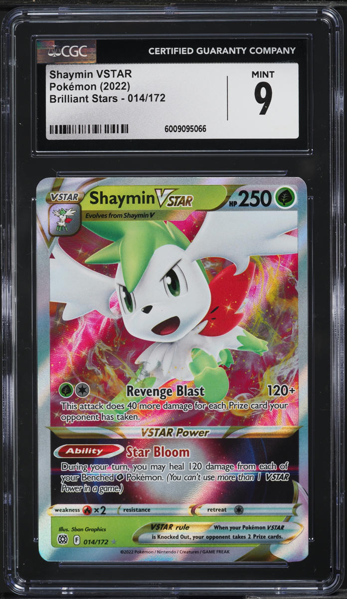 2022 Pokemon Sword & Shield Brilliant Stars Shaymin VSTAR #14 CGC 9 ...