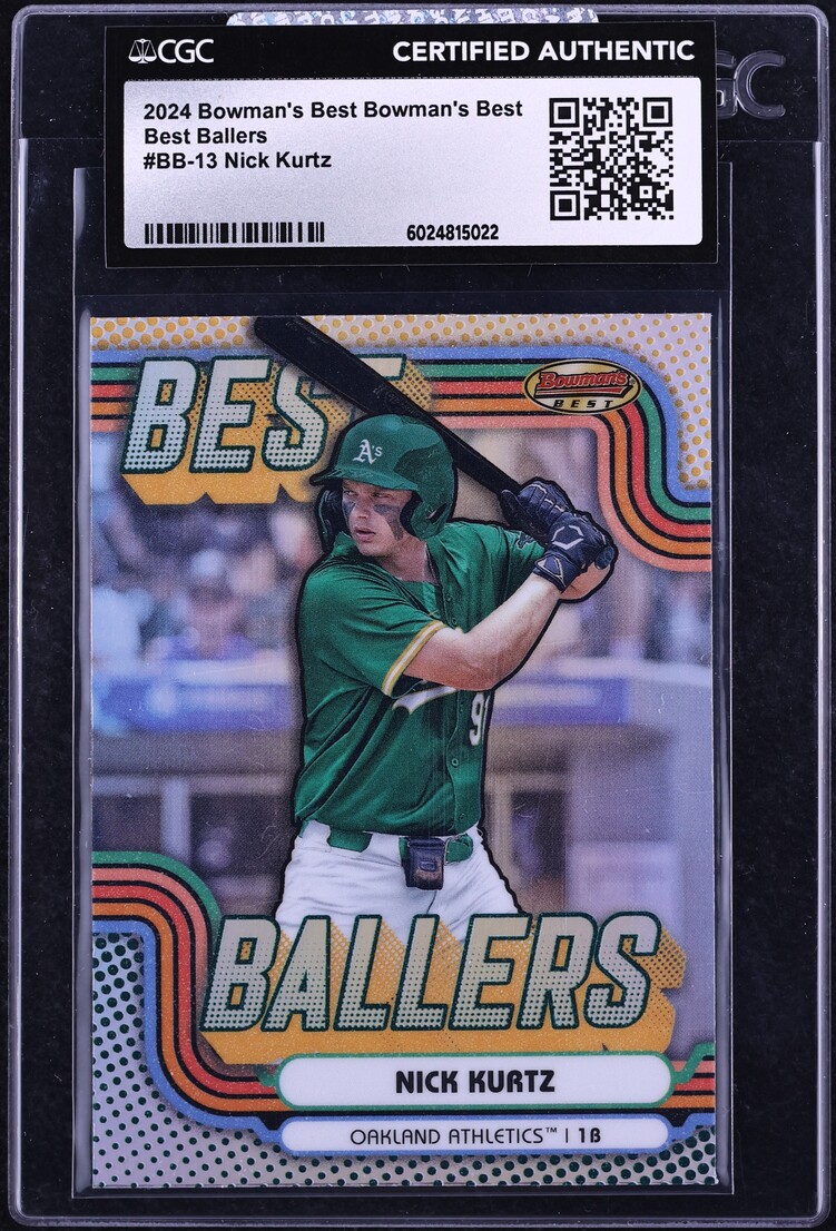 2024 Bowman's Best Ballers Nick Kurtz PROSPECT #BB-13 CGC AUTH on ...
