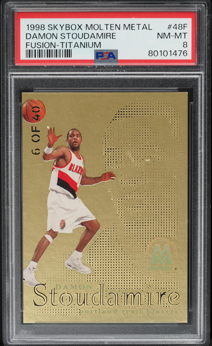1998 Skybox Molten Metal Fusion Titanium Damon Stoudamire /40 #48F PSA 8 NM-MT on Fanatics Collect