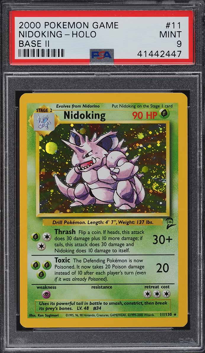 2000 Pokemon Base Set 2 Holo Nidoking #11 PSA 9 MINT on Fanatics Collect