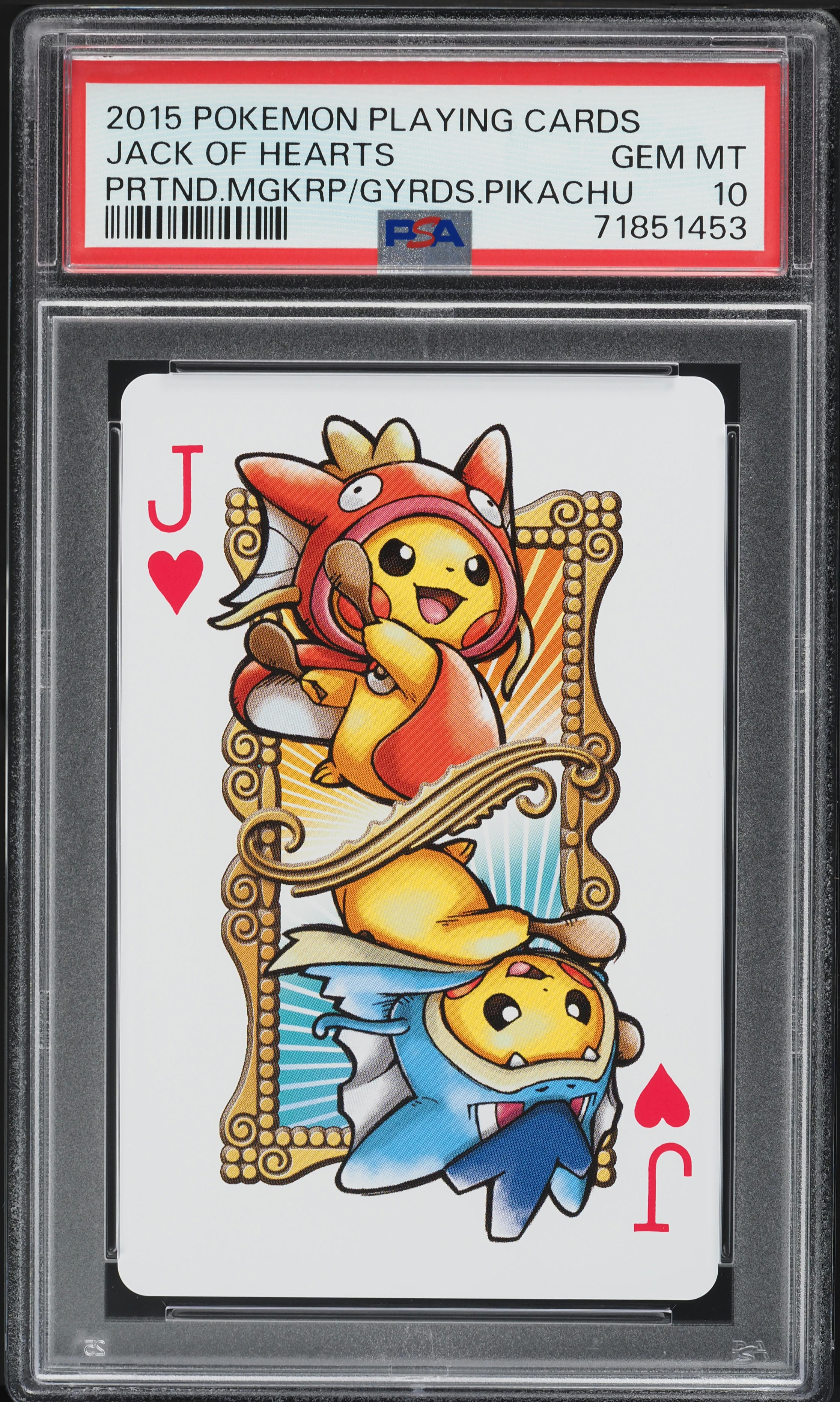 2015 Pokemon Playing Cards Pretend Magikarp Gyarados Pikachu Jack ...