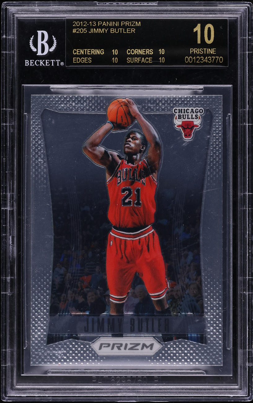 2012 Panini Prizm Jimmy Butler ROOKIE #205 BGS 10 PRISTINE, BLACK LABEL ...