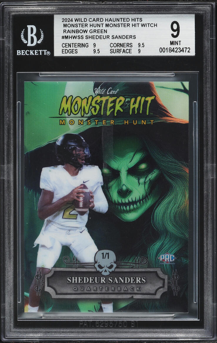 2024 Wild Card Monster Hit Hunt Witch Rainbow Green Shedeur Sanders ...