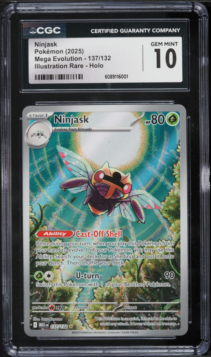 2025 Pokemon Mega Evolution IR Ninjask #137 CGC 10 GEM MINT on Fanatics ...