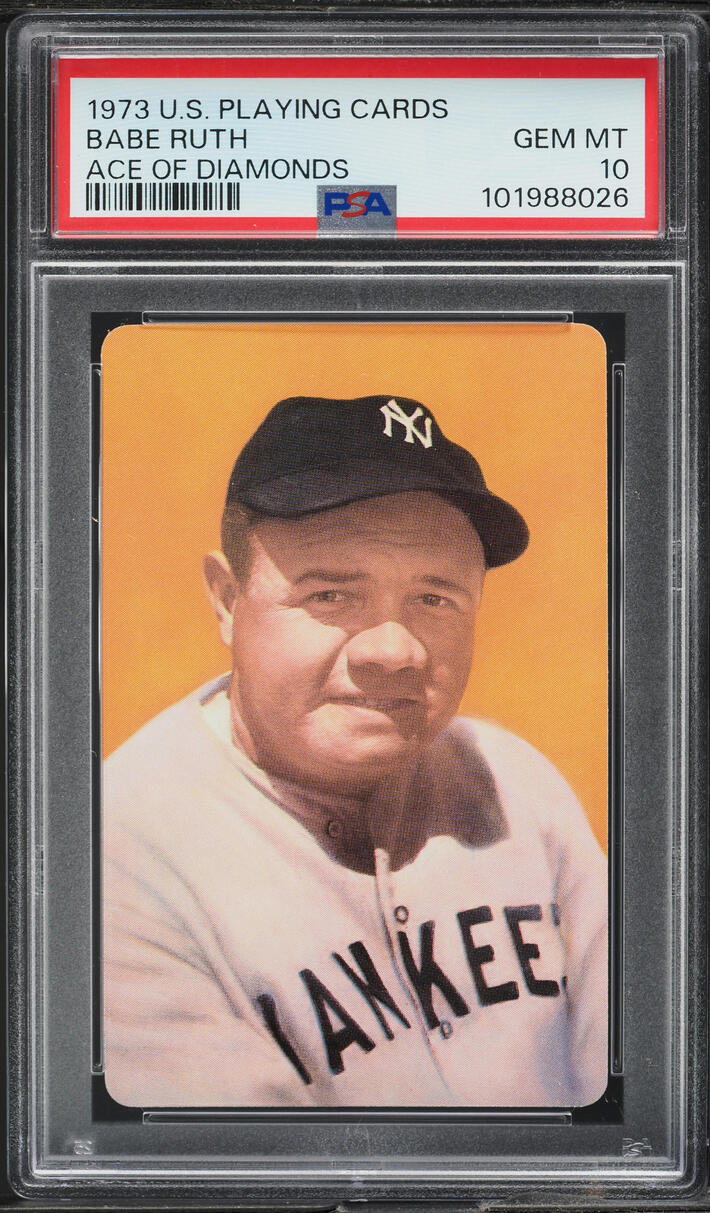 1973 U.S. Playing Card Ruth Babe Ruth ACE OF DIAMONDS PSA 10 GEM MINT ...