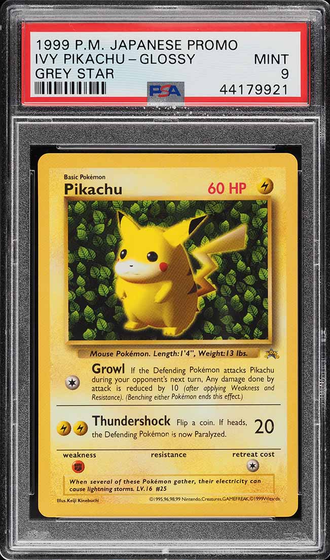 1999 Pokemon Japanese Promo Corocoro Comics Grey Star Glossy Ivy ...