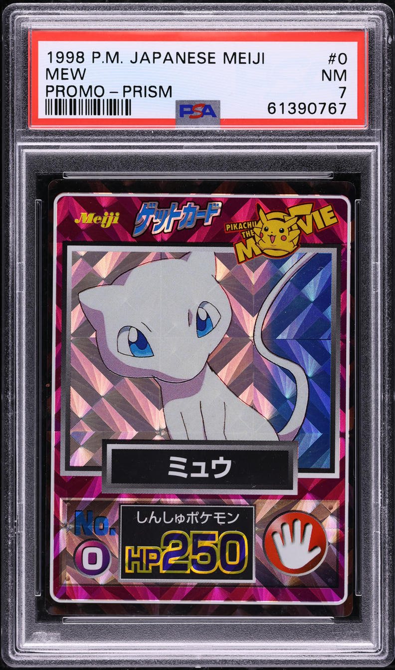 1998 Pokemon Japanese Meiji Promo Prism Mew #0 PSA 7 NRMT on Fanatics ...