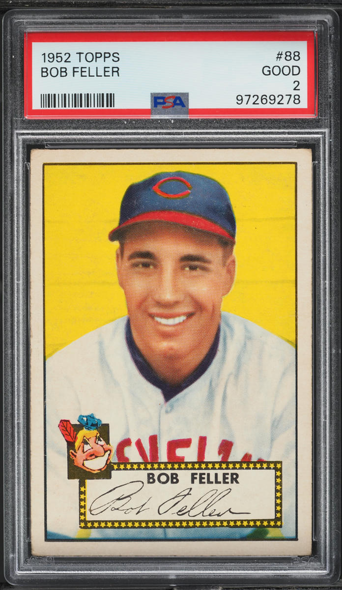 1952 Topps Bob Feller #88 PSA 2 GD on Fanatics Collect