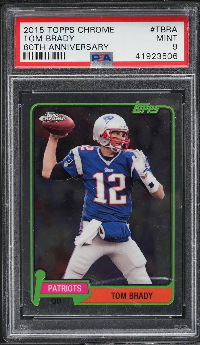 2015 Topps Chrome 60th Anniversary Tom Brady #T60-TBRA PSA 9 MINT on ...