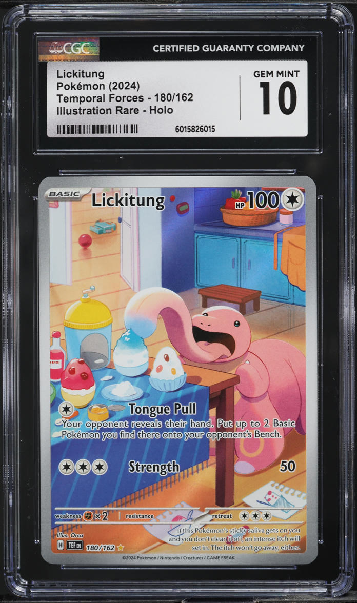 2024 Pokemon SV Temporal Forces Illustration Rare Lickitung #180 CGC 10 ...