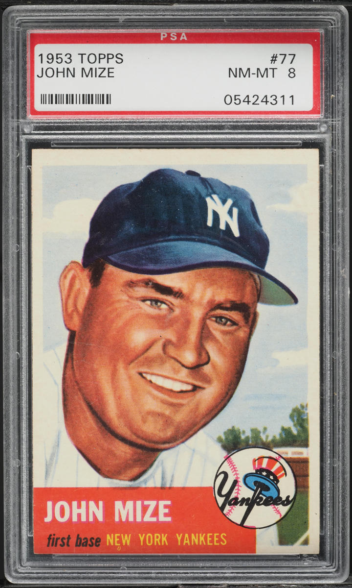 1953 Topps John Mize #77 PSA 8 NM-MT on Fanatics Collect