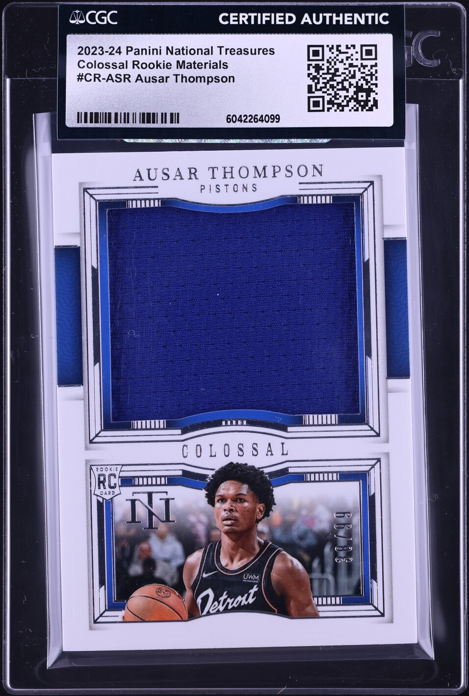 2023 National Treasures Colossal Ausar Thompson ROOKIE PATCH /99 CGC ...