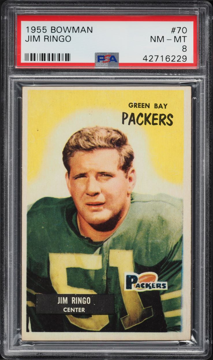 1955 Bowman Football Jim Ringo ROOKIE #70 PSA 8 NM-MT on Fanatics Collect