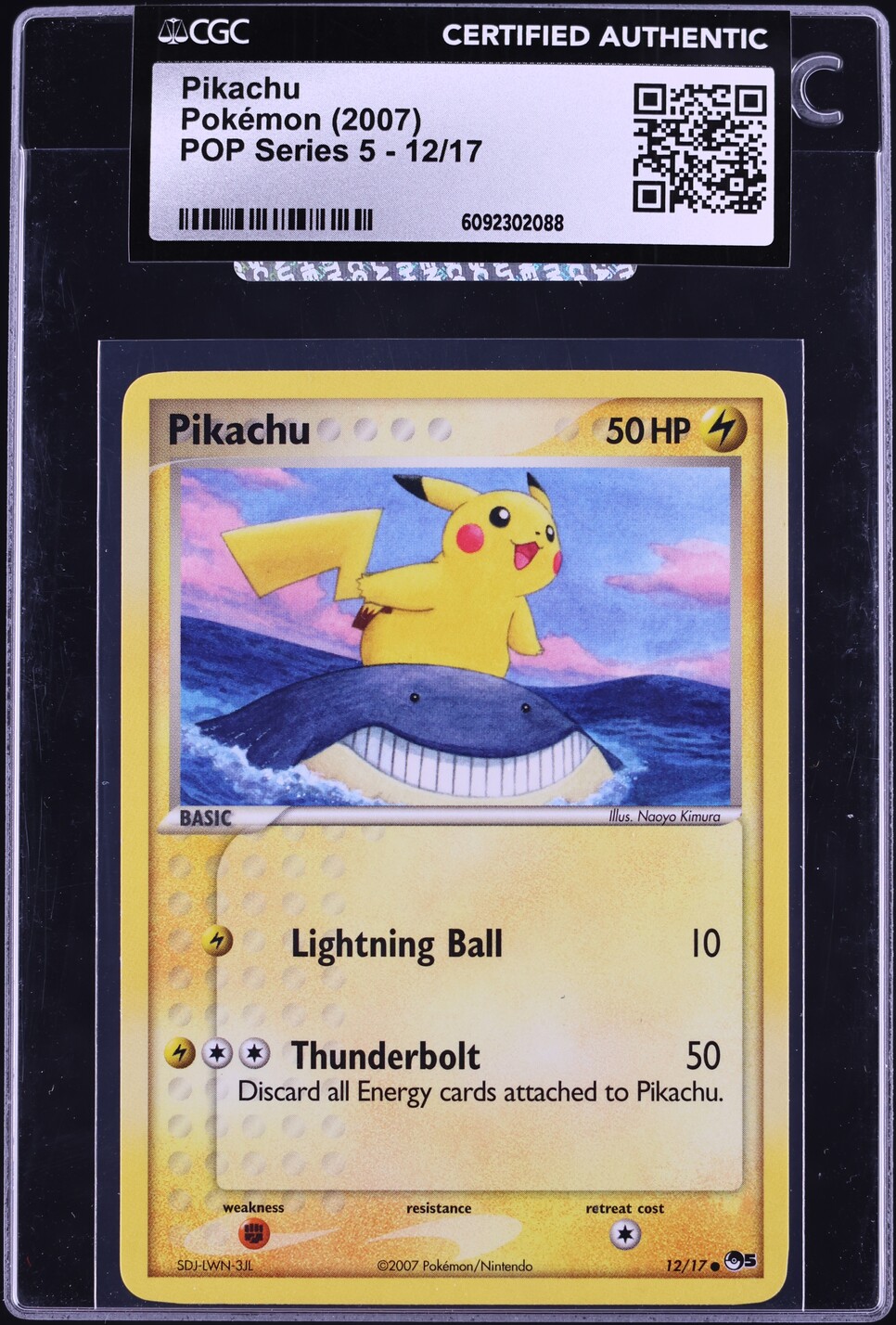 2007 Pokemon POP Series 5 Pikachu #12 CGC AUTH on Fanatics Collect