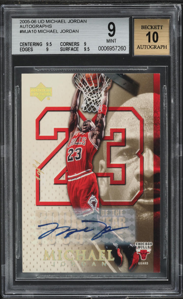 2005 Upper Deck MJ Michael Jordan AUTO 1/1 #MJA10 BGS 9 MINT on ...