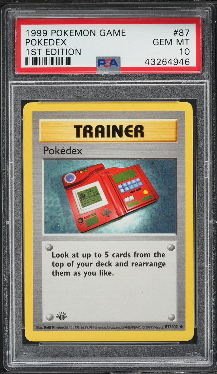 1999 Pokemon Base Set 1st Edition Pokedex #87 PSA 10 GEM MINT on ...