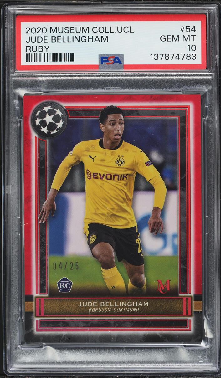 2020 Topps Museum Collection UEFA Ruby Jude Bellingham ROOKIE /25 #54 ...