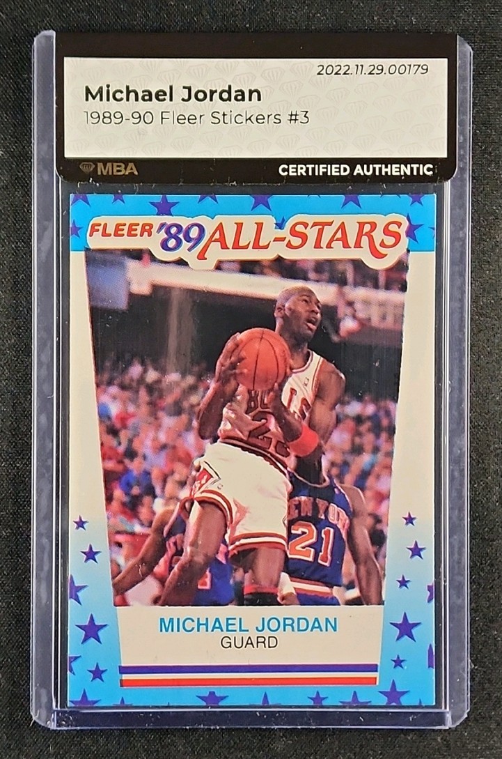 1989 Fleer Sticker Michael Jordan #3 MBA AUTH on Fanatics Collect