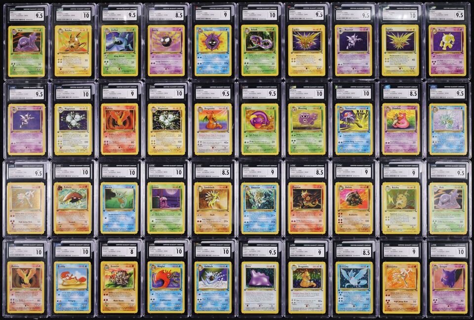 1999 Pokemon Fossil 1st Edition Holo Complete Set CGC 7.5 - 10 PRISTINE ...