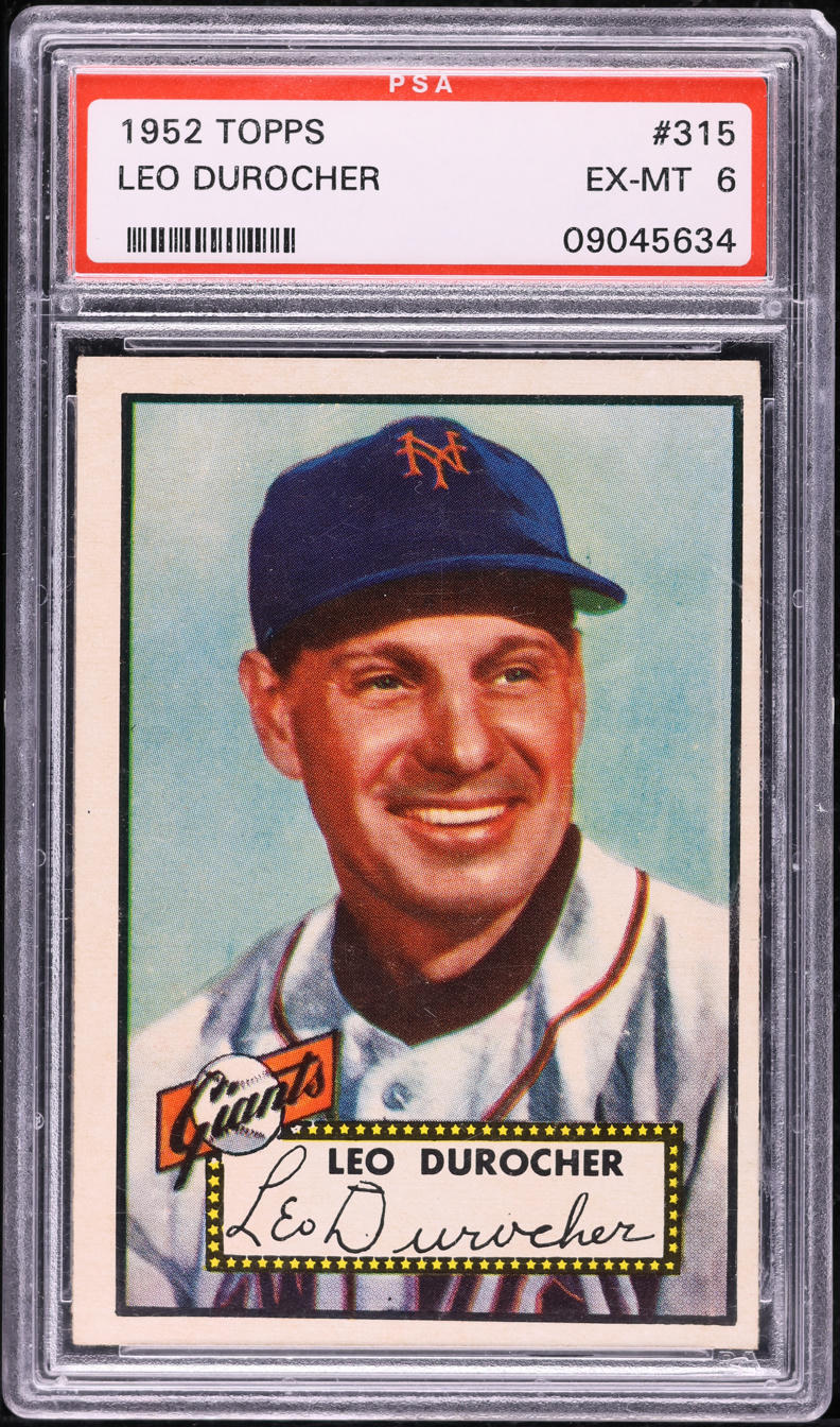 1952 Topps Leo Durocher #315 PSA 6 EXMT on Fanatics Collect