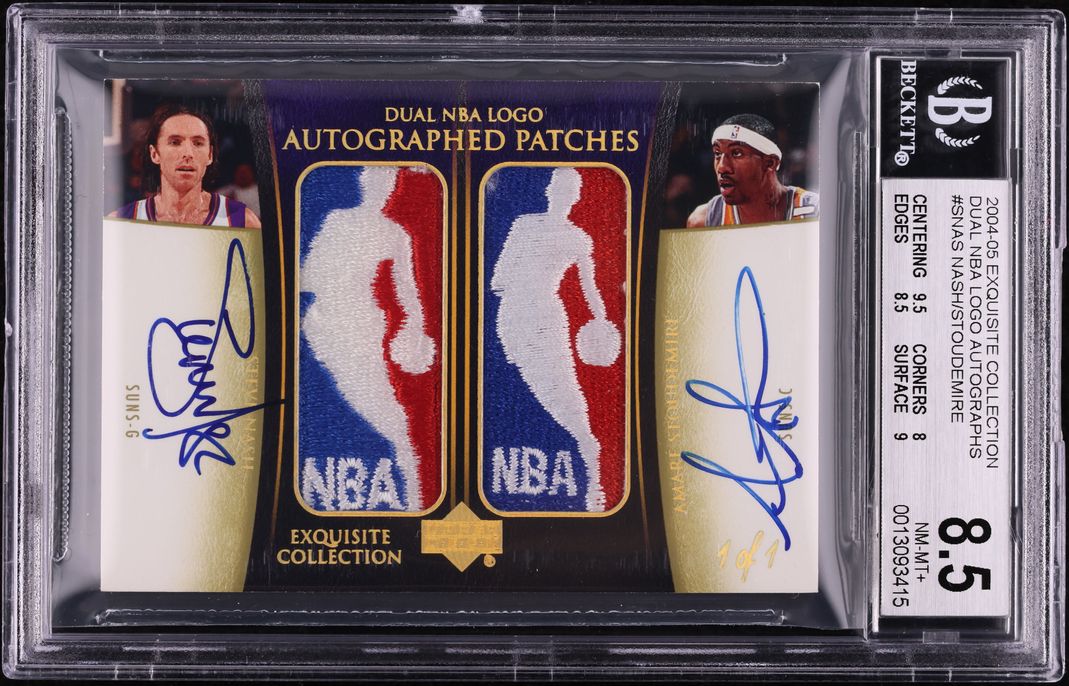 2004 Exquisite Steve Nash Amar'e Stoudemire DUAL LOGOMAN PATCH AUTO 1/1 ...