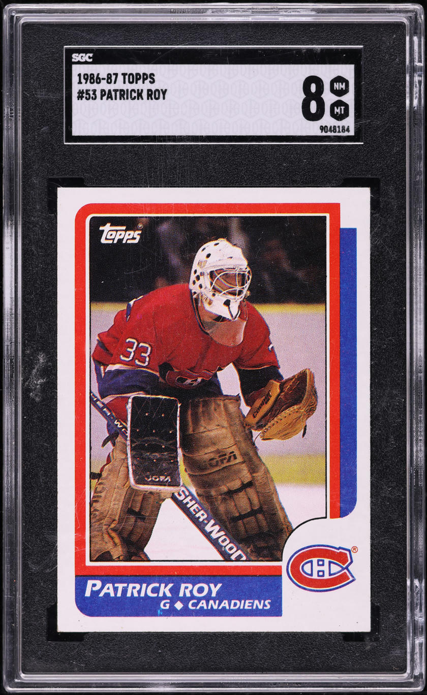 1986 Topps Hockey Patrick Roy ROOKIE #53 SGC 8 NM-MT on Fanatics Collect