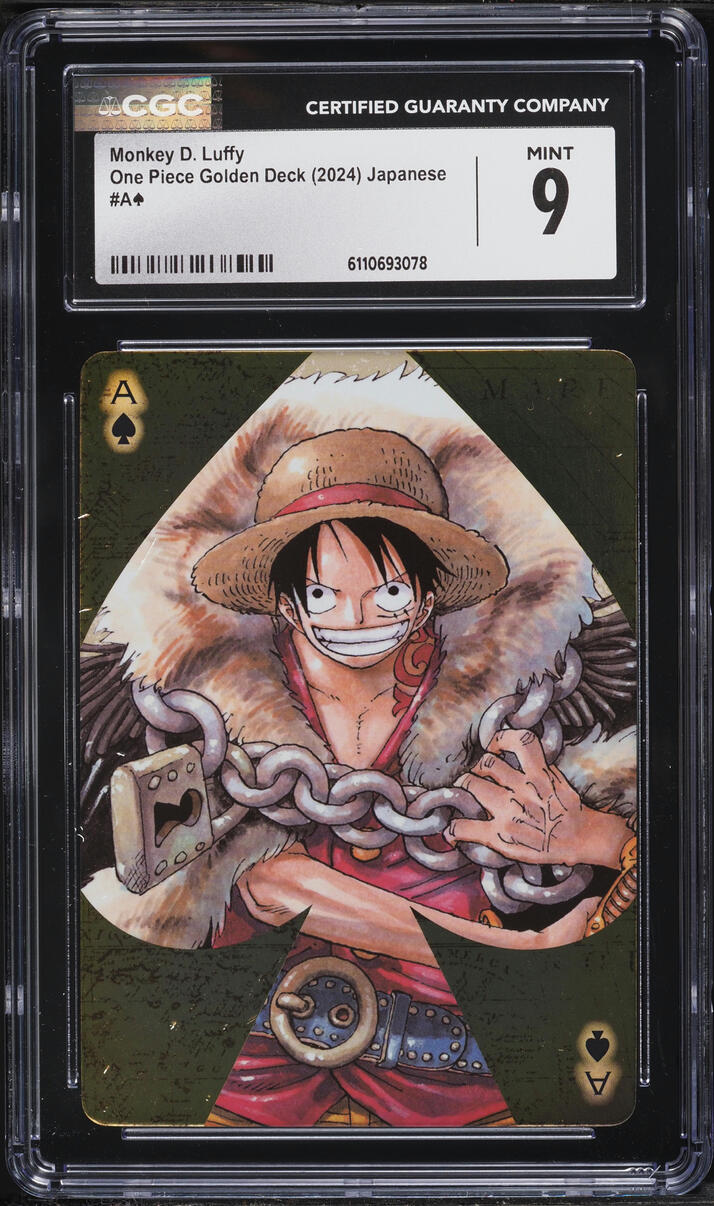 2024 One Piece Japanese Playing Cards Golden Deck Monkey D. Luffy CGC 9 ...