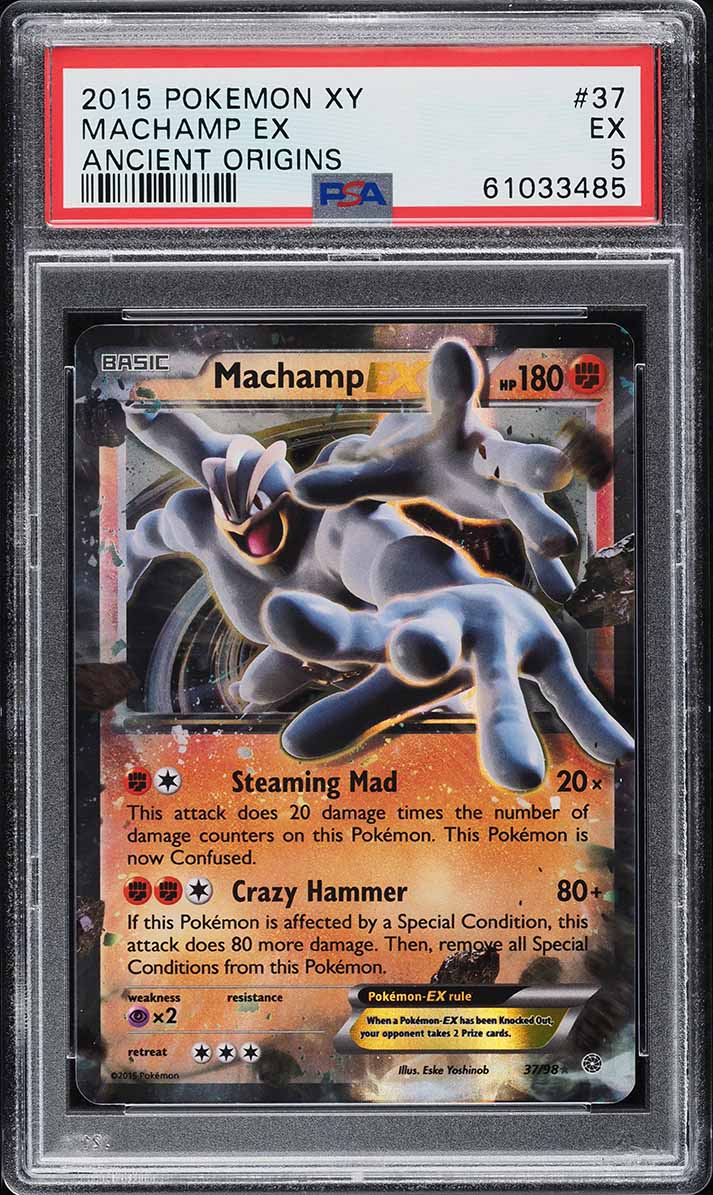 2015 Pokemon XY Ancient Origins Machamp EX #37 PSA 5 EX on Fanatics Collect