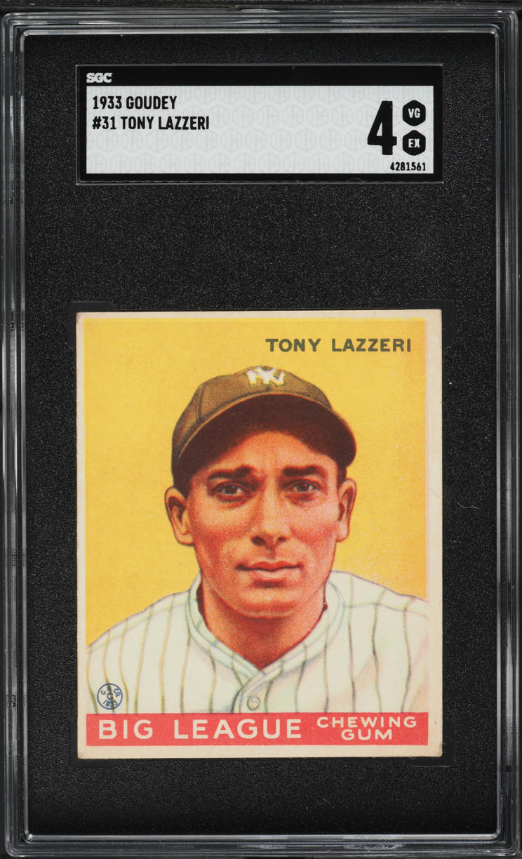 1933 Goudey Tony Lazzeri #31 SGC 4 VGEX on Fanatics Collect