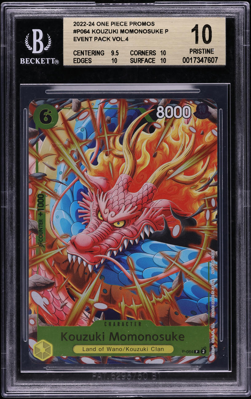 2022 One Piece Promos Event Pack Vol. 4 Kouzuki Momonosuke #P064 BGS 10 PRISTINE on Fanatics Collect