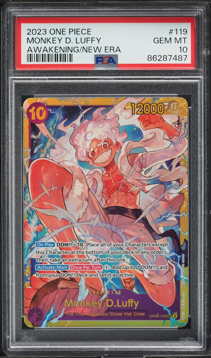 2023 One Piece Awakening Of New Era Monkey D. Luffy #OP05-119 PSA 10 GEM MINT on Fanatics Collect